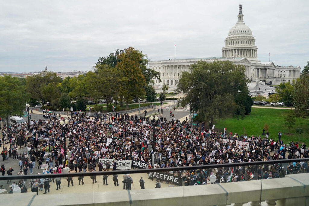 The largest ever Jewish protest in solidarity with Palestinians. - JVP